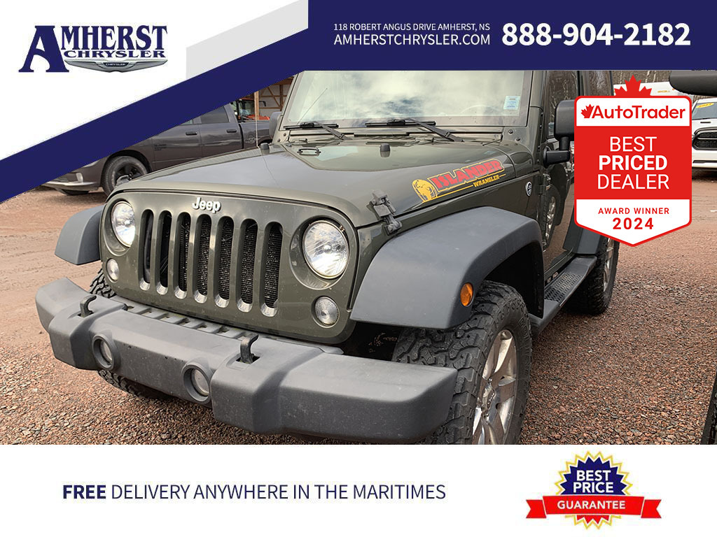 2015 Jeep Wrangler AS IS 4x4 Islander, 2 Door, 6-Speed Manual - Amherst